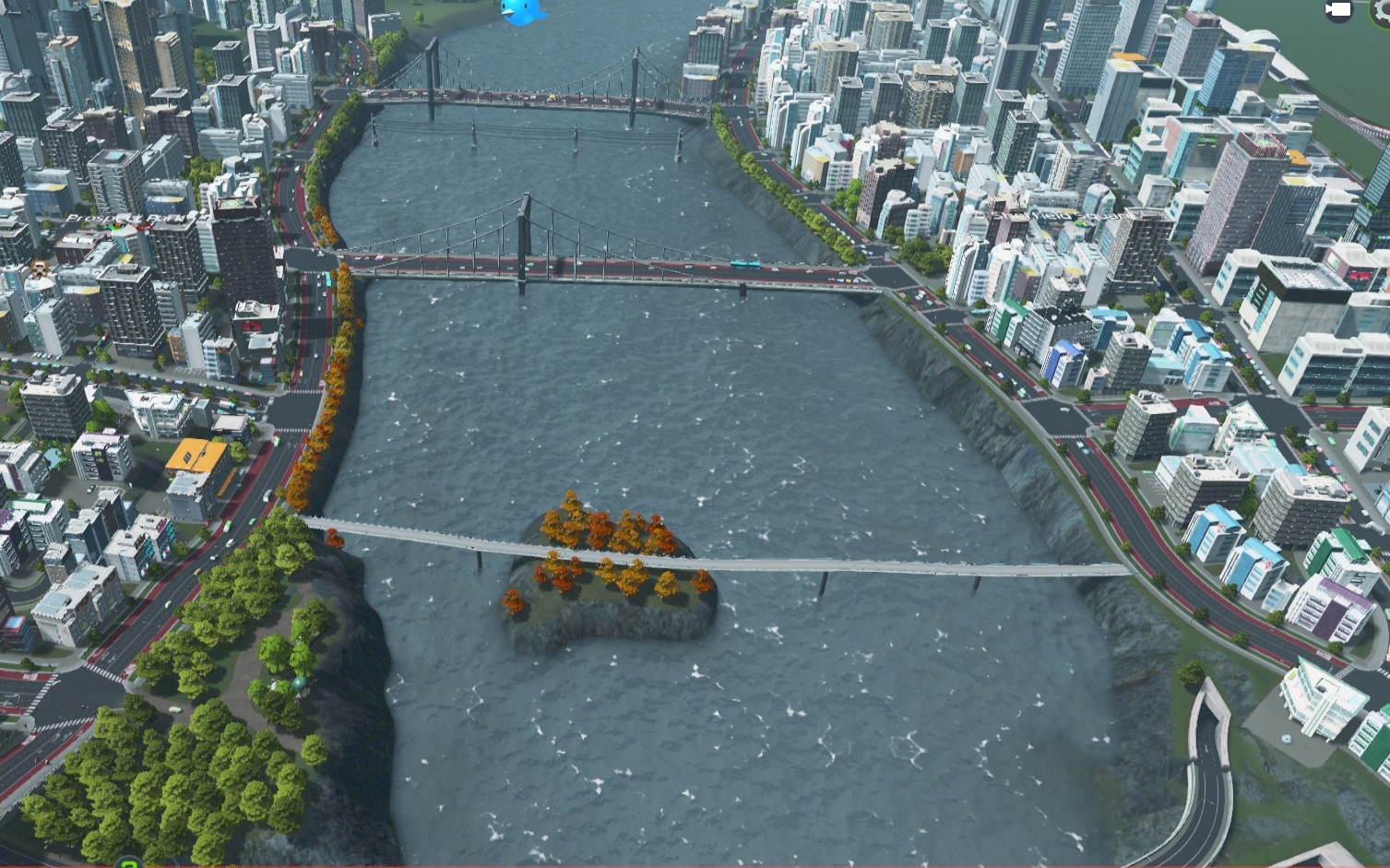 Red trees in a non-polluted area. : r/CitiesSkylines