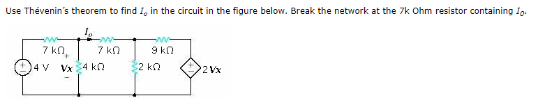 Solved Use Thévenin's theorem to find Io in the circuit in | Chegg.com