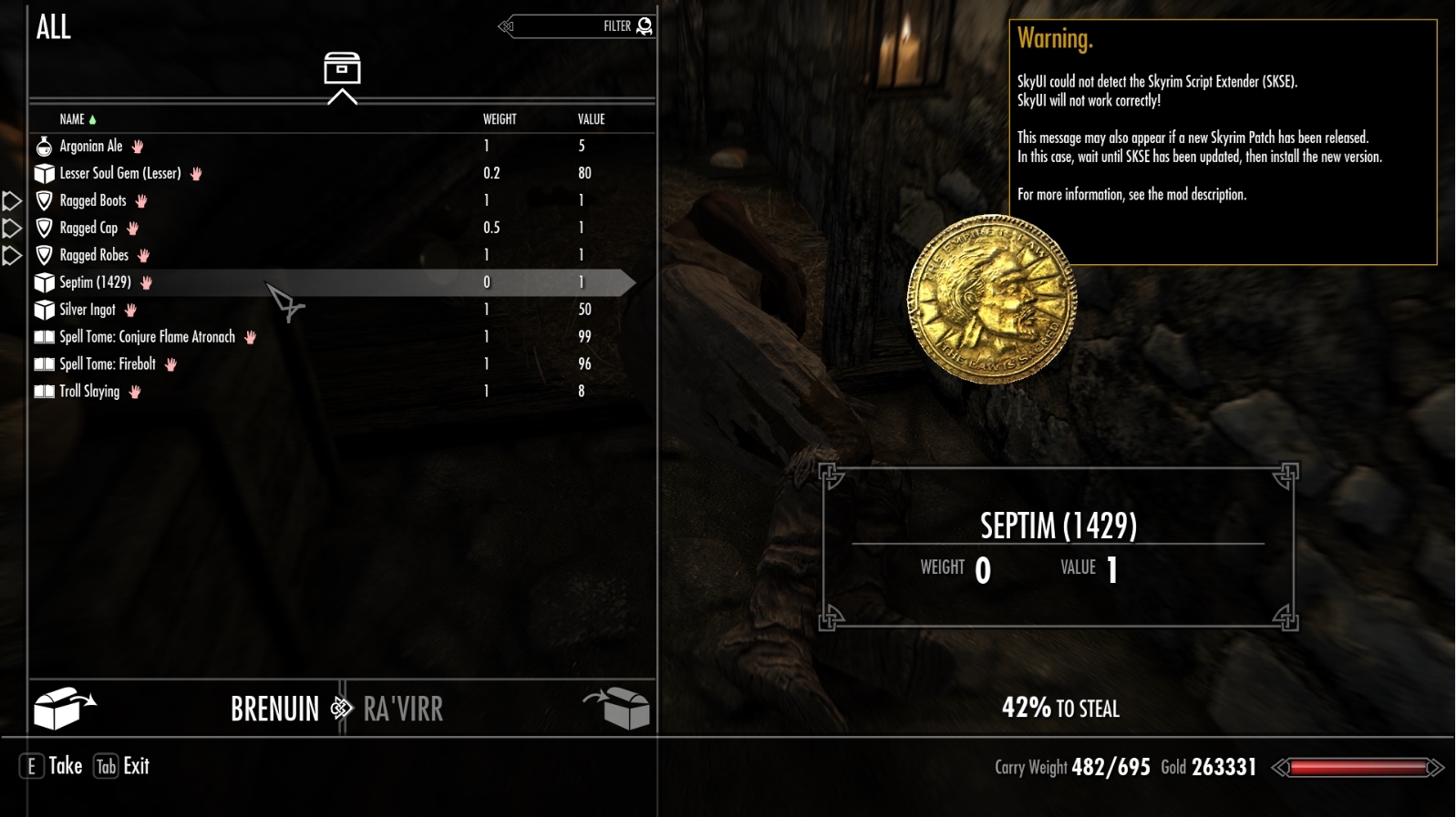 After 617 hours I finally found where Brenuin sleeps. Have a coin ...
