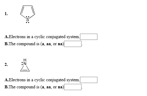 Solved For each of the species below, identify any cyclic | Chegg.com