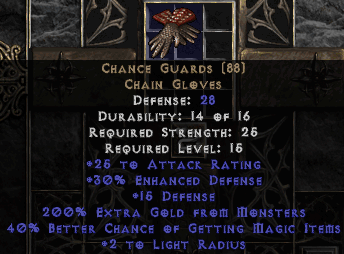Chance Guards Chain Gloves Perfect - Topic - d2jsp