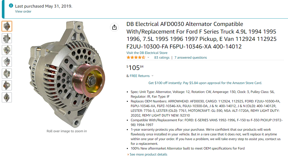 Should I fix my original 3g alternator? - Ford Truck Enthusiasts Forums