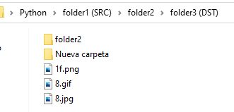python - Problema al copiar o mover archivos a una subcarpeta dentro de ...