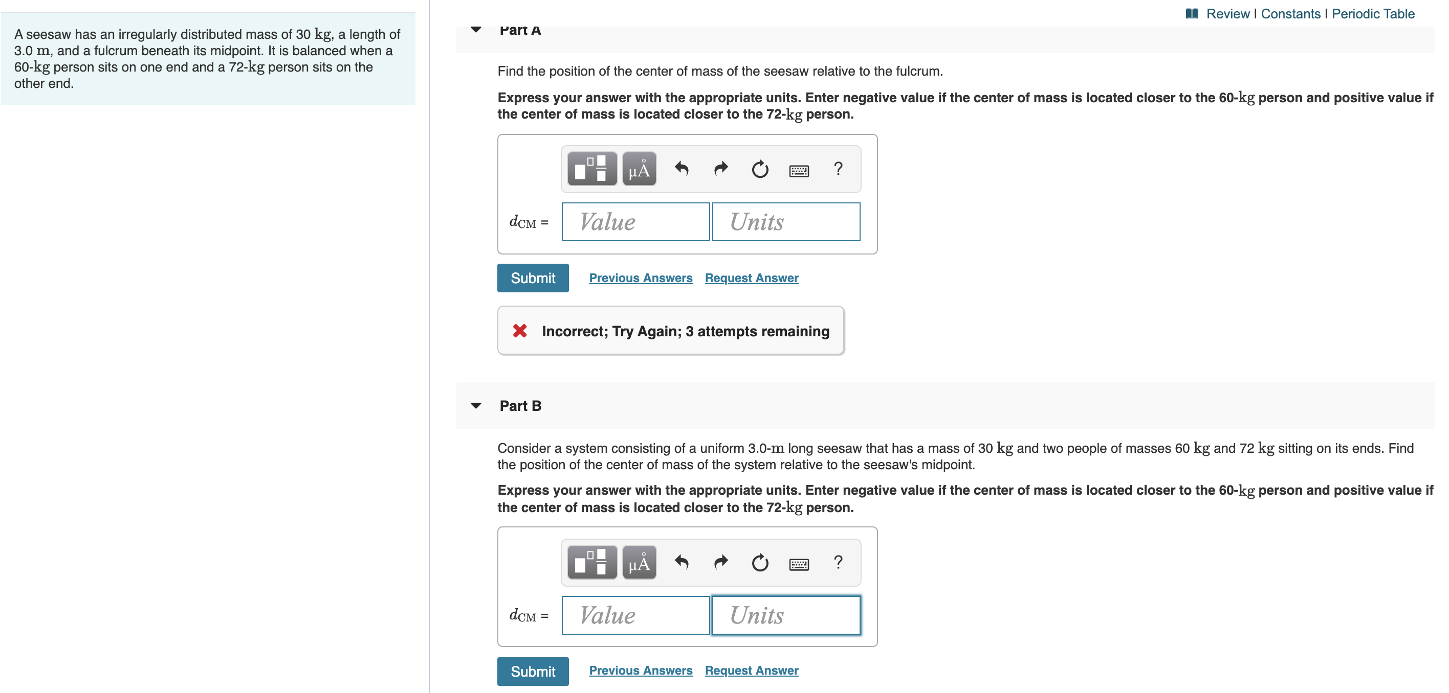 Solved II Review | Constants | Periodic Table Part A A | Chegg.com