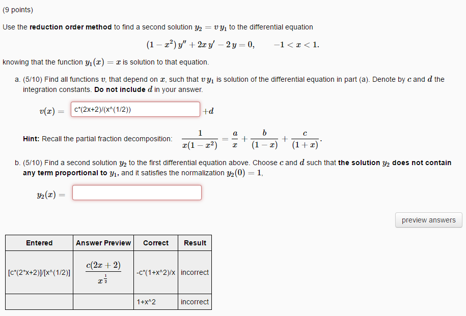 Solved Use the reduction order method to find a second | Chegg.com