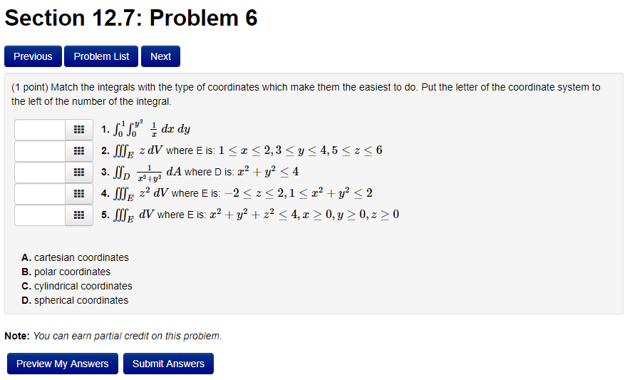 Solved Section 12.7: Problem 6 Previous Problem ListNext (1 | Chegg.com