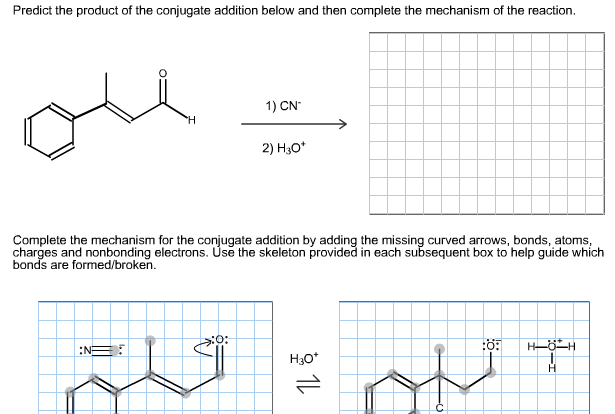 Solved Complete the mechanism for the conjugate addition by | Chegg.com