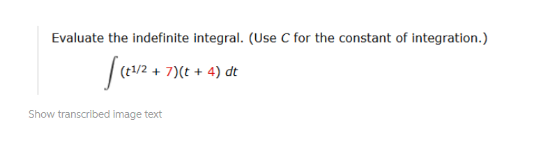 Solved: Evaluate The Indefinite Integral. (Use C For The C... | Chegg.com