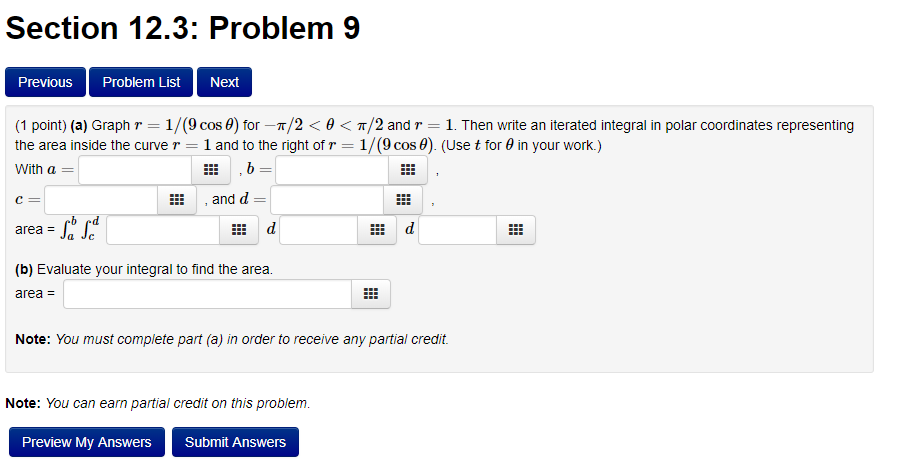 Solved Section 12.3: Problem9 Previous Problem List Next (1 | Chegg.com
