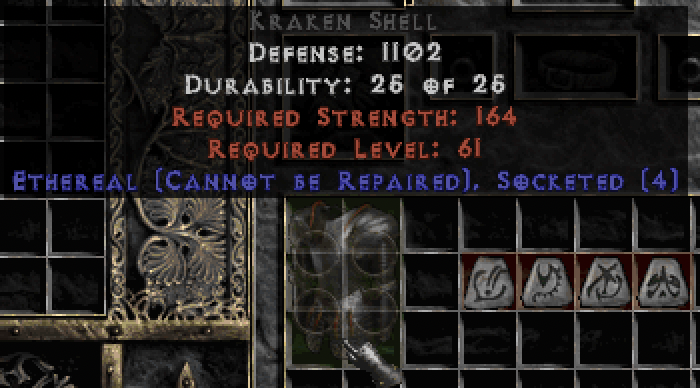 Fort Set Ft: 1102 Kraken Shell And Runes - Topic - d2jsp