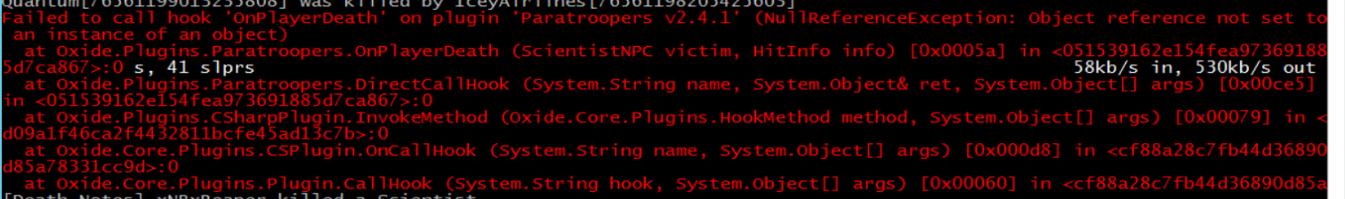 Umod Nullreferenceexception At Onplayerdeath Paratroopers Community
