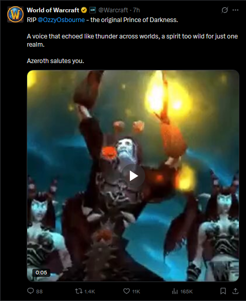 Rest In Peace Ozzy - Page 2 - General Discussion - World of Warcraft Forums