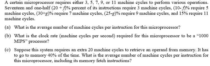 A certain microprocessor requires either 3, 5, 7, 9, | Chegg.com