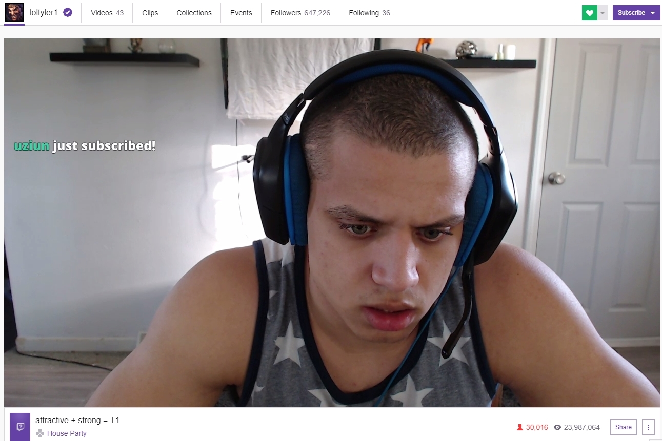 Tyler1 with 30k viewers!!!! : r/loltyler1