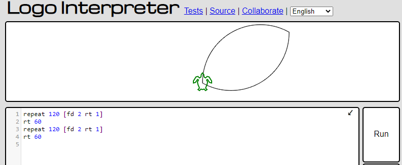 TurtleArt: Drawing a Polygon N Leaf – Learn Scratch SG