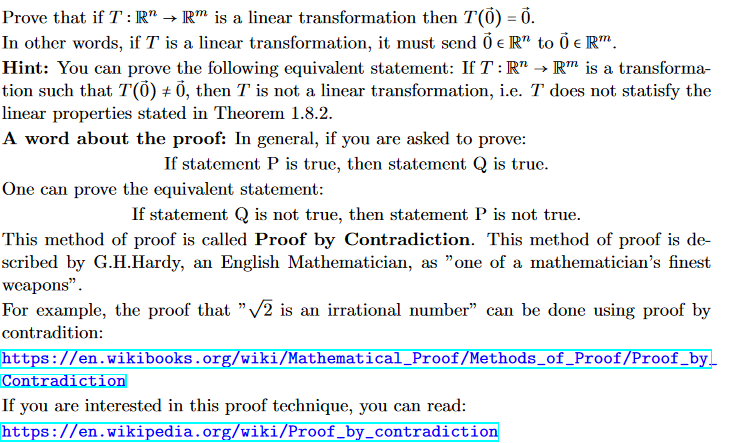 Solved Prove that if T: R^n rightarrow R^m is a linear | Chegg.com