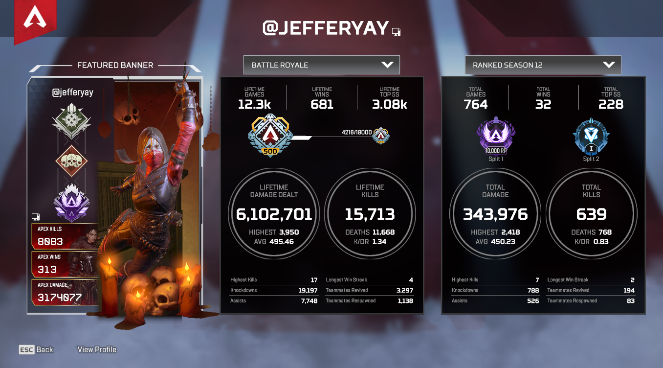 Sold - 8k kills wraith apex legends account with 4 heirlooms - Pc - Can ...
