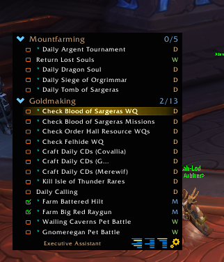 Addon(s) for keeping track of tasks, and why I'm doing them? : r/wownoob