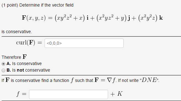 Solved Determine if the vector field F(x, y, z) = (xy^2z^2 | Chegg.com