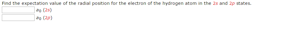 Solved Find The Expectation Value Of The Radial Position For