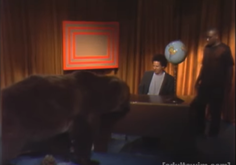 That time there was a grizzly bear on The Eric Andre Show. : r/videos