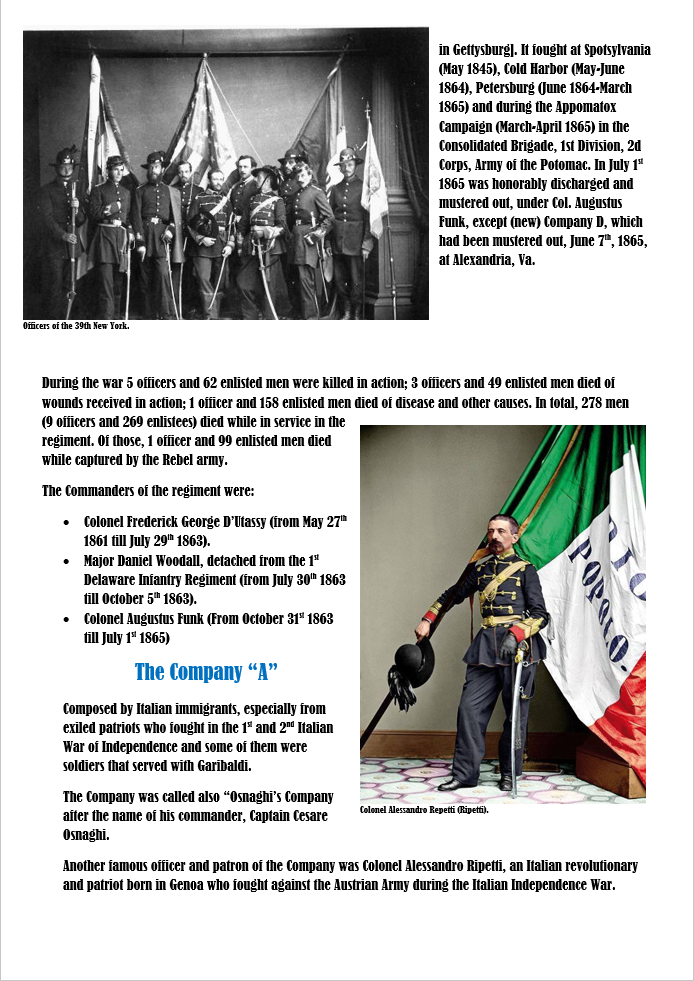 39th New York Infantry volunteers "Garibaldi Guard" Company A