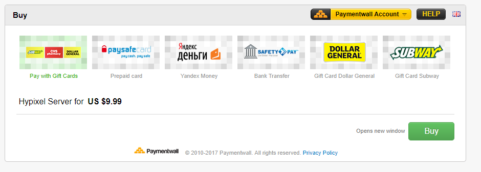 [Guide] Using VISA gift cards in the store | Hypixel Forums