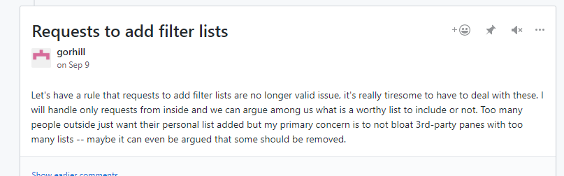Filter list additions · Issue #305 · uBlockOrigin/uBlock-issues · GitHub