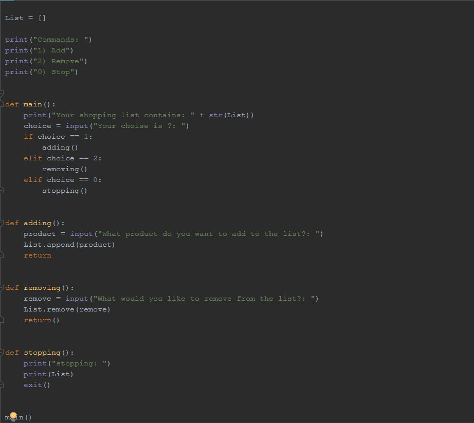 Shopping list code not working properly? : r/learnpython