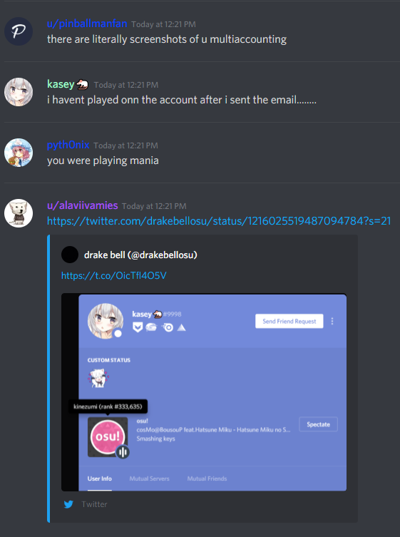 [osu!mania] kinezumi | multiaccounting (Lynxie) : r/osureport