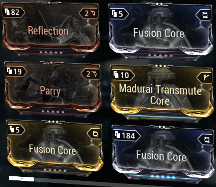 No Ranks On Fusion Cores.. - General - Warframe Forums