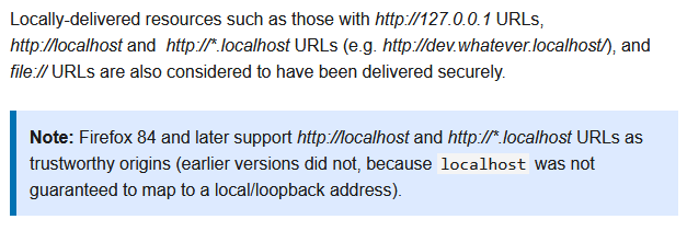 Allow unsecure connections to localhost for web extensions · Issue ...