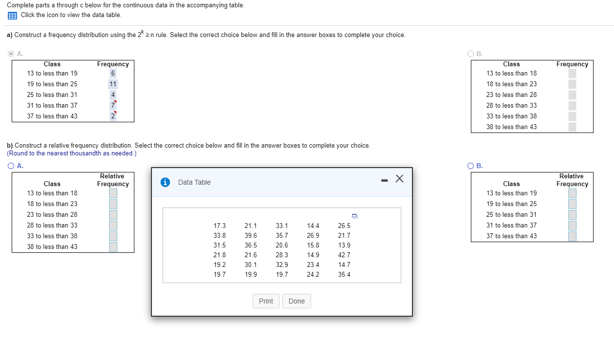 Solved Complete parts a through c below for the continuous | Chegg.com