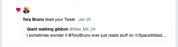 YOOOOO Bory Truno liked my comment! : r/SpaceXMasterrace