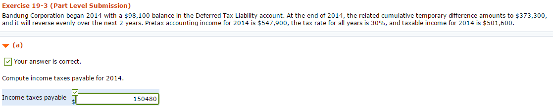 Solved Exercise 19-3 (Part Level Submission) Bandung | Chegg.com