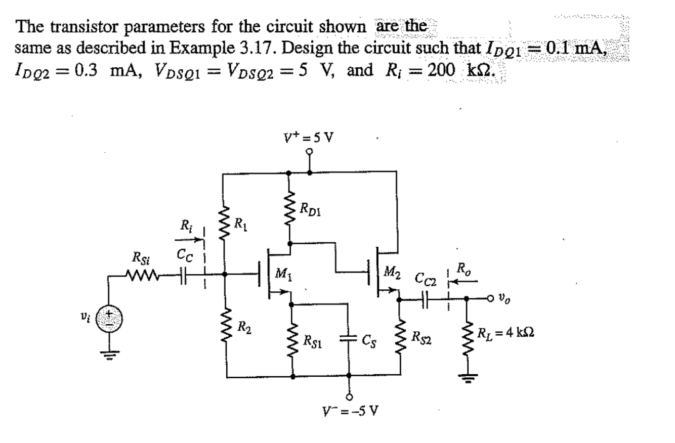 Solved The transistor parameters for the circuit shown are | Chegg.com