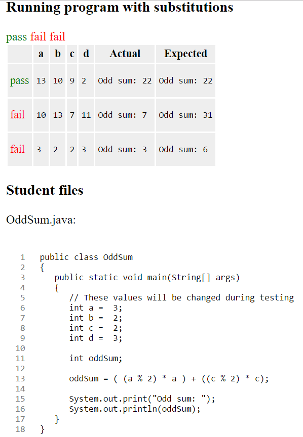 The sum of only odd integers : r/javahelp