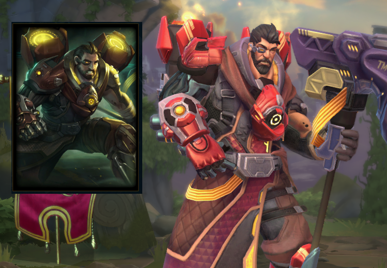 The card looks like a (way better-looking) re-colour of the actual skin ...