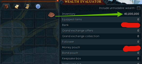 Large rune Pouch with runes in it, seem to have a very high value ...