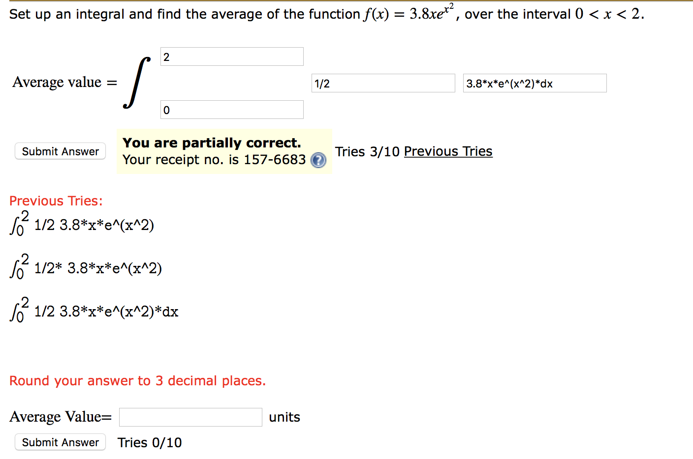 Solved set up an integral and find the average of the | Chegg.com
