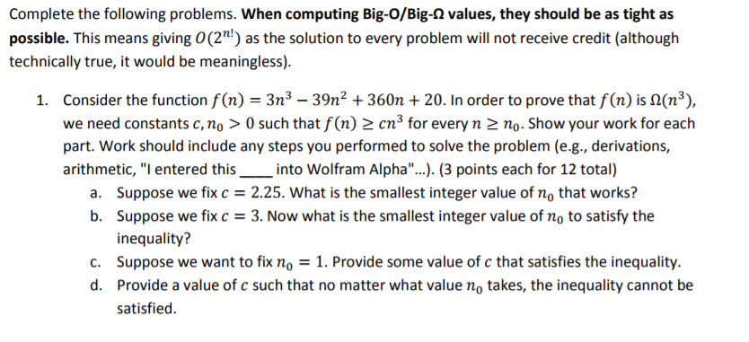 Solved Complete the following problems. when computing | Chegg.com