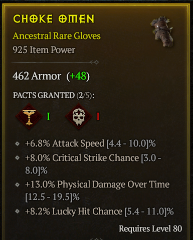 Iso Gloves Lucky Hit / Crit Chance / As / Willpowe - Topic - d2jsp