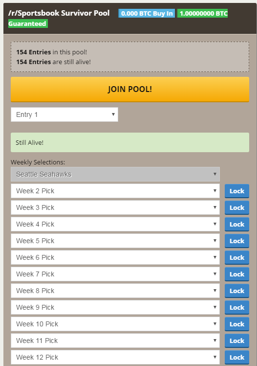 /r/sportsbook NFL Survivor Pool Freeroll : r/sportsbook
