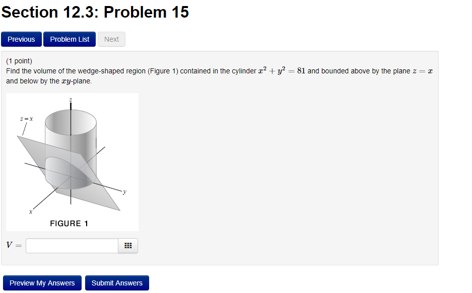 Solved Section 12.3: Problem 15 Previous Problem List Next | Chegg.com