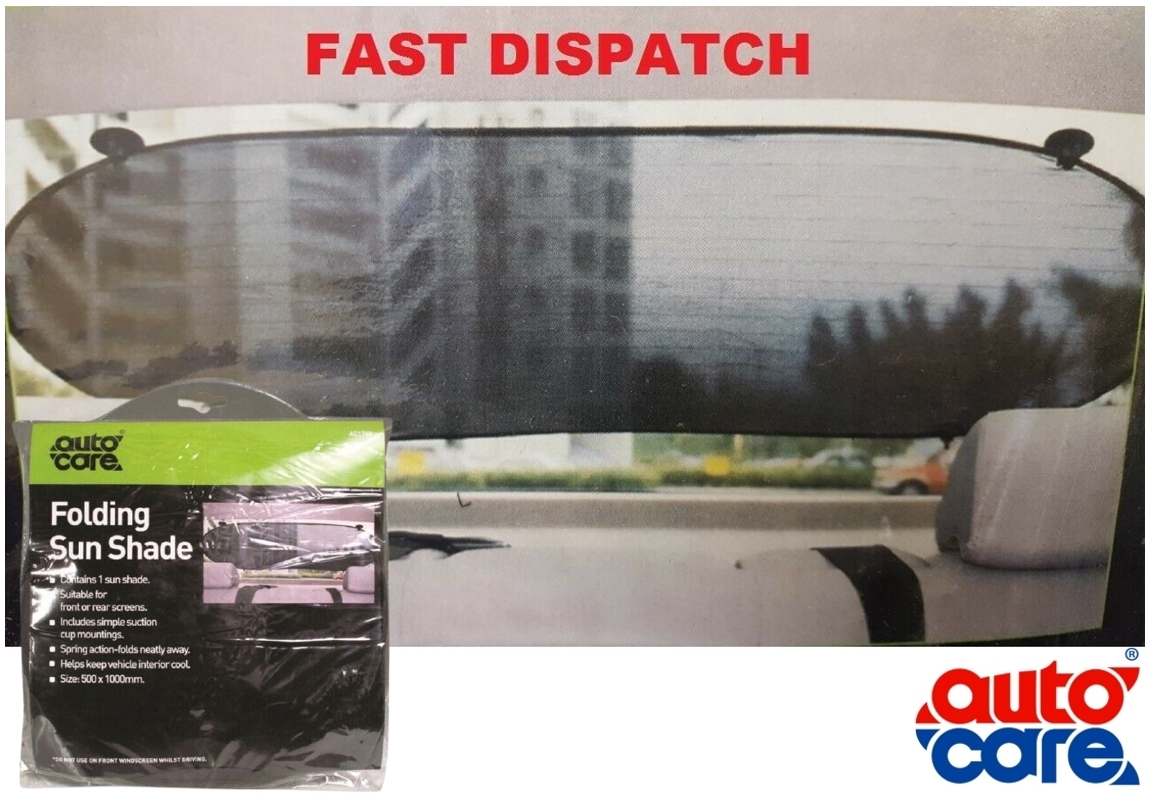 Autocare Folding Car Sun Shade Front or Rear Windscreen Sun Screen 100 ...