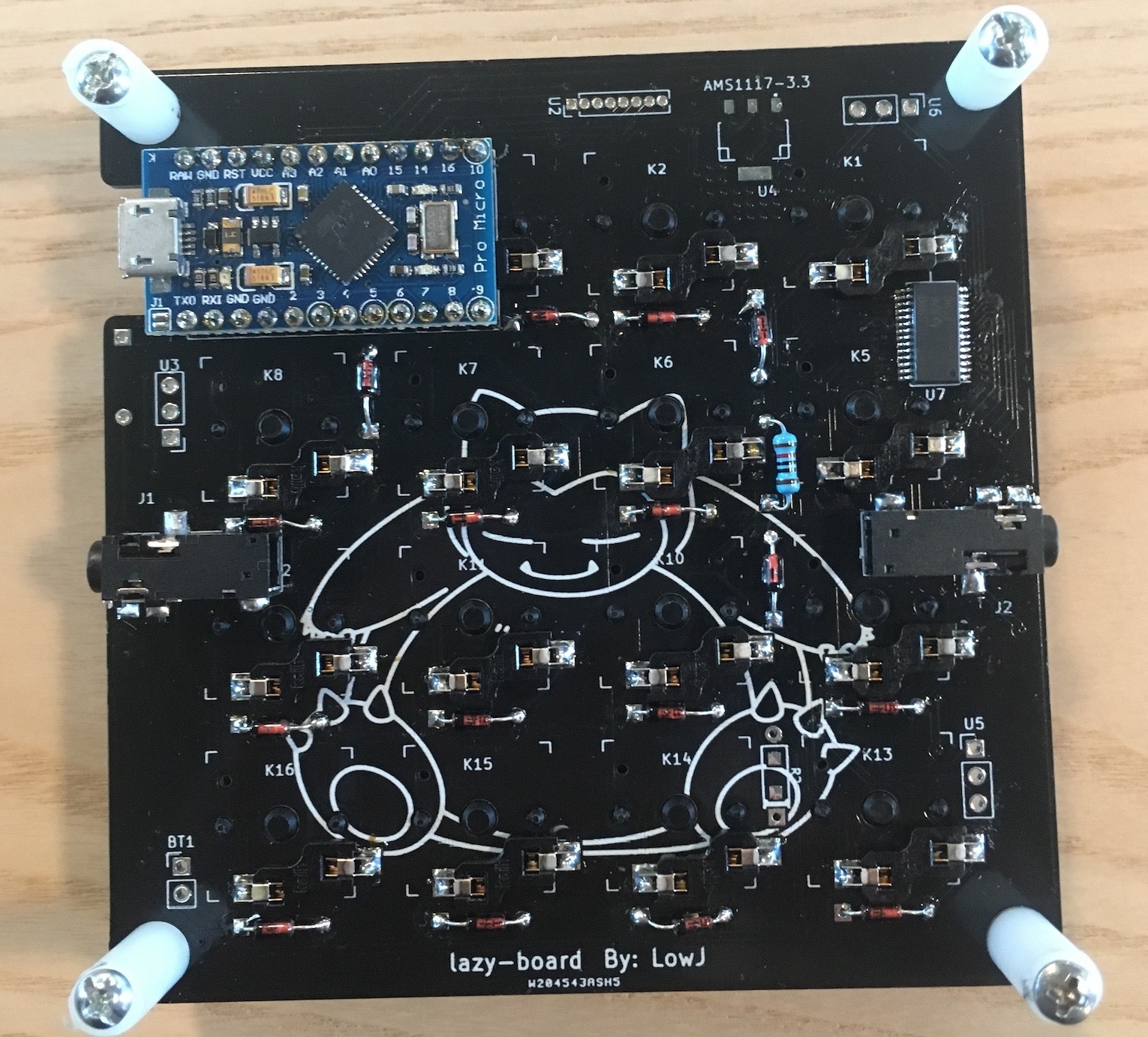 GitHub - lowJ/lazy-board: 4x4 Fully customizable keypad with mechanical ...