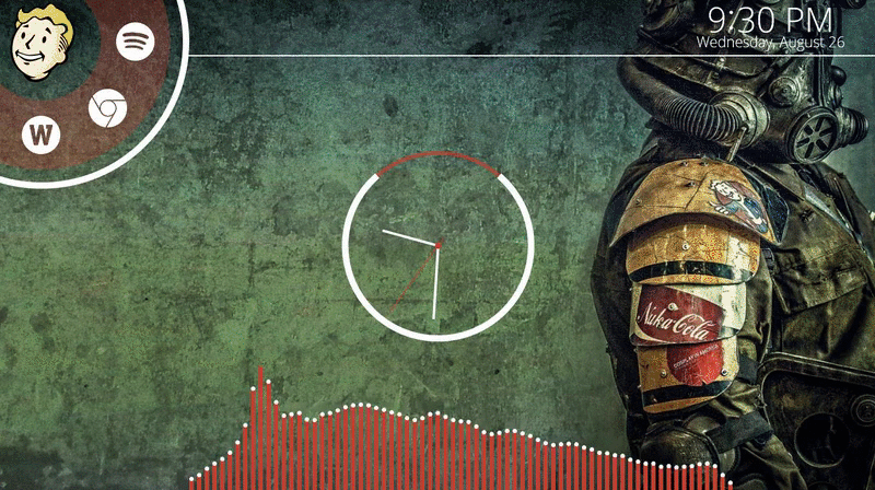My Fallout themed setup : Rainmeter