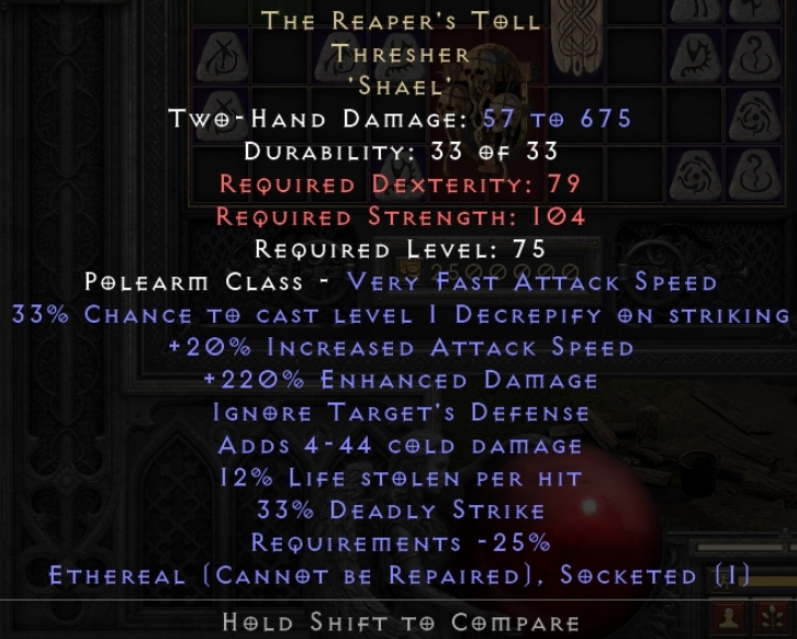 Eth Reaper Toll - Topic - d2jsp