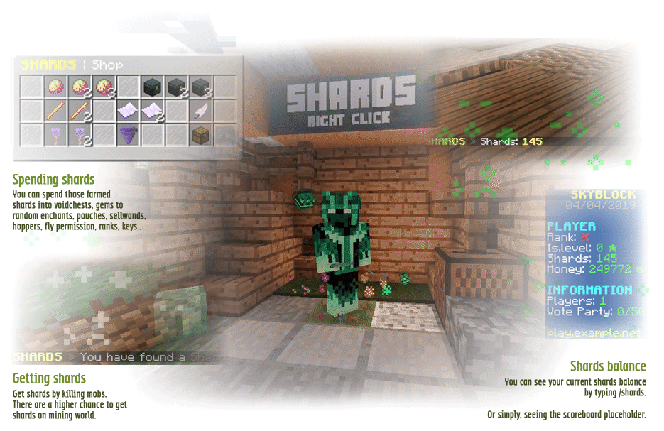 [NEW] SKYBLOCK SETUP | [50% OFF] | Mining world | Custom menus | Shards ...