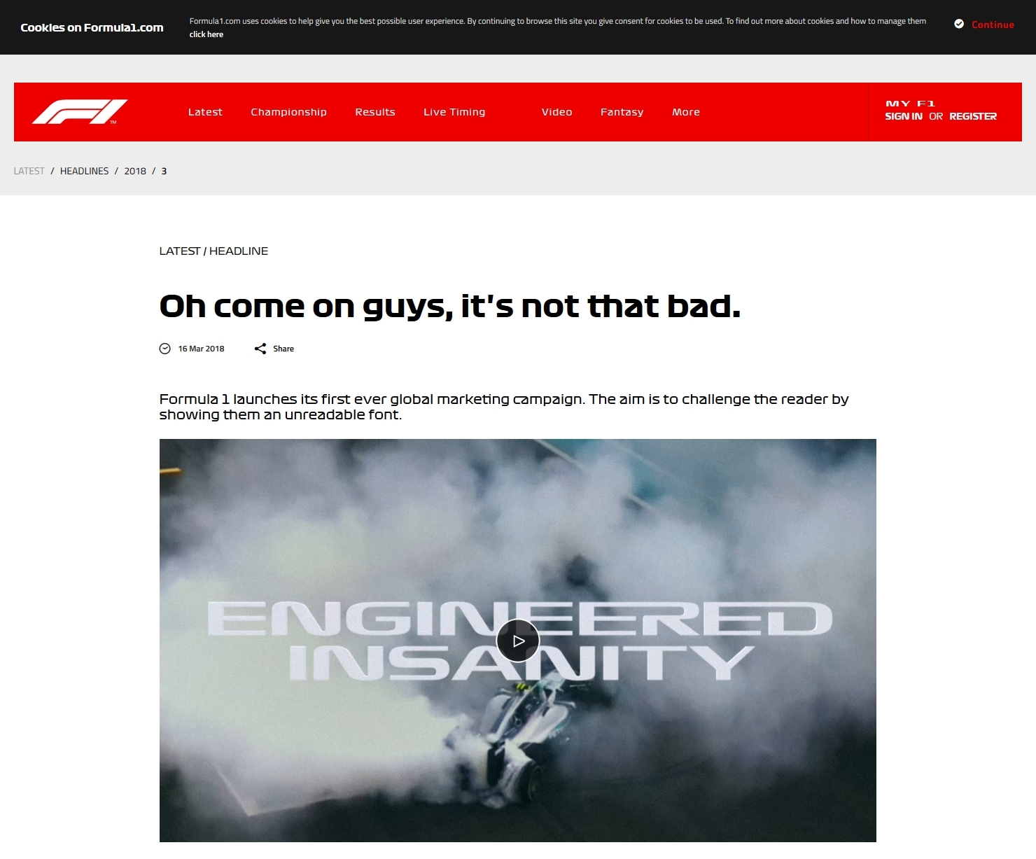 Formula 1 unleashes global marketing campaign : r/formula1